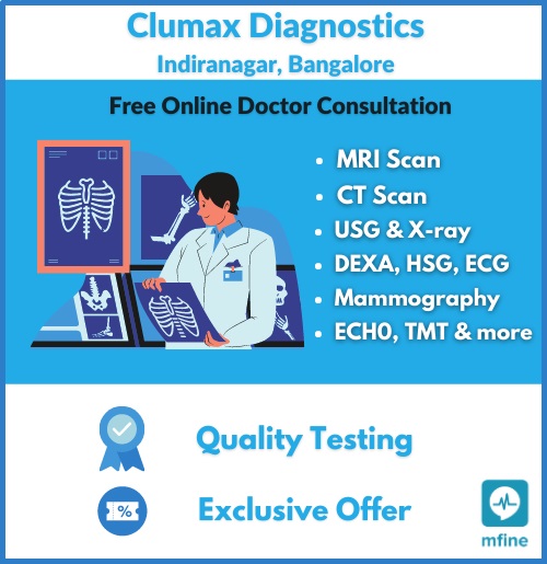 Clumax Diagnostics, Indiranagar Bangalore - Free Doctor Consultation